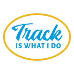 Track Running Lettering Badge PNG & SVG Design For T-Shirts