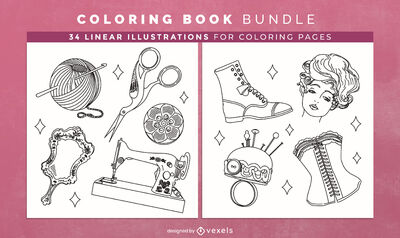 sewing machine coloring book