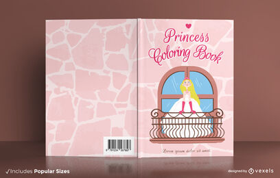 Happy Princess In Castle Book Cover Design Vector Download