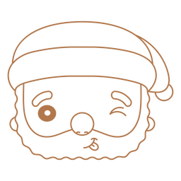 Winking Santa Emoji PNG & SVG Design For T-Shirts