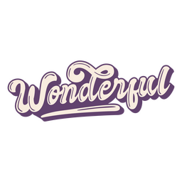 Wonderful Lettering PNG & SVG Design For T-Shirts
