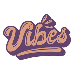 Vibes Word Lettering PNG & SVG Design For T-Shirts