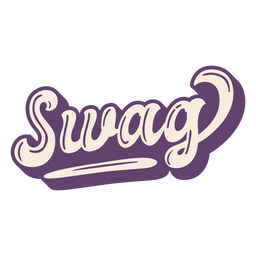 Swag Retro Lettering PNG & SVG Design For T-Shirts