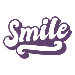 Smile Retro Lettering PNG & SVG Design For T-Shirts