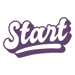 Start Word Purple Lettering PNG & SVG Design For T-Shirts