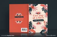 Floral Daily Journal Book Cover Design Vector Download