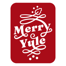 Merry Yule Flat Quote PNG & SVG Design For T-Shirts