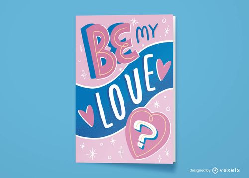 Cute Valentine s Day Greeting Card Design Vector Download