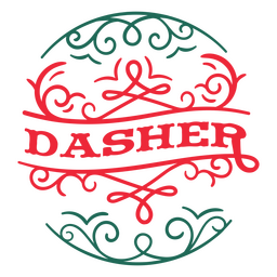 Dasher Deer Badge PNG & SVG Design For T-Shirts