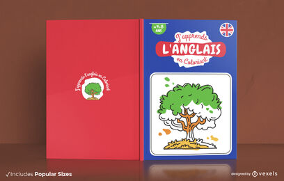 Learning English Book Cover Design Vector Download