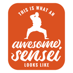 Awesome Sensei Badge PNG & SVG Design For T-Shirts