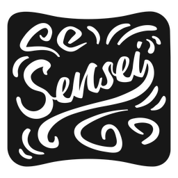 Diseño PNG Y SVG De Insignia De Sensei Para Camisetas