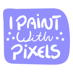 Artist Pixel Quote Badge Transparent PNG & SVG Vector