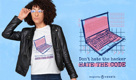 Computer Hacker Technology T-shirt Design Vector Download