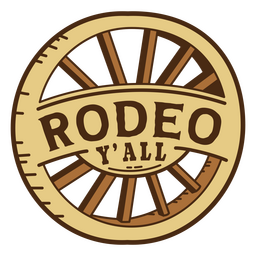 Diseño PNG Y SVG De Insignia De Rueda De Rodeo Para Camisetas