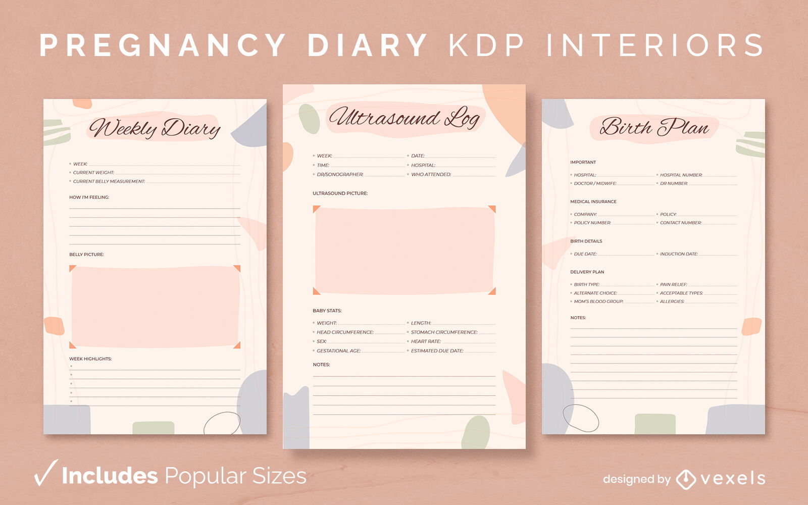 Diary interior Vector & Graphics to Download