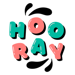 Hooray Glossy Quote PNG & SVG Design For T-Shirts