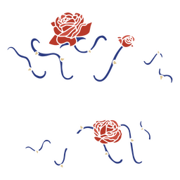 Red Roses And Swirls PNG & SVG Design For T-Shirts