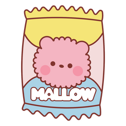 Cute Marshmallow Kawaii PNG & SVG Design For T-Shirts