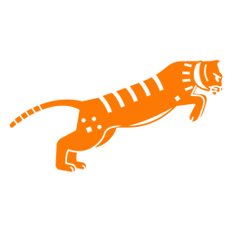 Tiger Cut Out Jumping PNG & SVG Design For T-Shirts