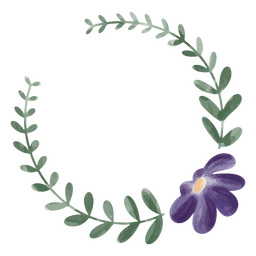 Floral Frame Violet Flower PNG & SVG Design For T-Shirts