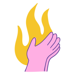 Pink Hands Holding A Flame PNG & SVG Design For T-Shirts