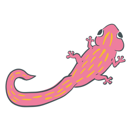 Pink Salamander Color Stroke PNG & SVG Design For T-Shirts