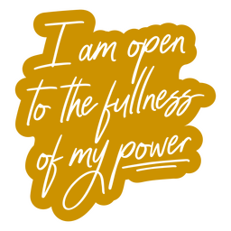 Power Affirmation Quote Lettering PNG & SVG Design For T-Shirts