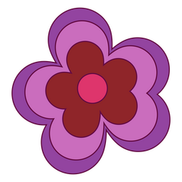 Flower Power Color Stroke PNG & SVG Design For T-Shirts
