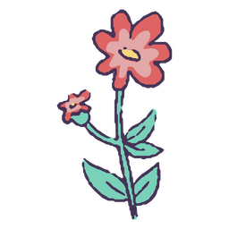 Two Red Flat Flowers PNG & SVG Design For T-Shirts