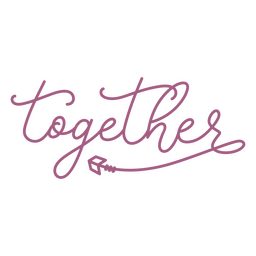 Together Word Lettering PNG & SVG Design For T-Shirts