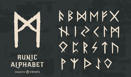 Runenalphabet-Set - Vektor Download