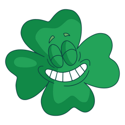 Smiley Shamrock Cartoon PNG & SVG Design For T-Shirts