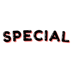 Design PNG E SVG De Letras Especiais De Palavras Pretas Para Camisetas