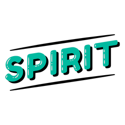 Spirit Green Retro Word PNG & SVG Design For T-Shirts