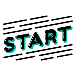 Start Word And Lines Retro PNG & SVG Design For T-Shirts