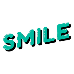 Smile Green Glossy Word PNG & SVG Design For T-Shirts