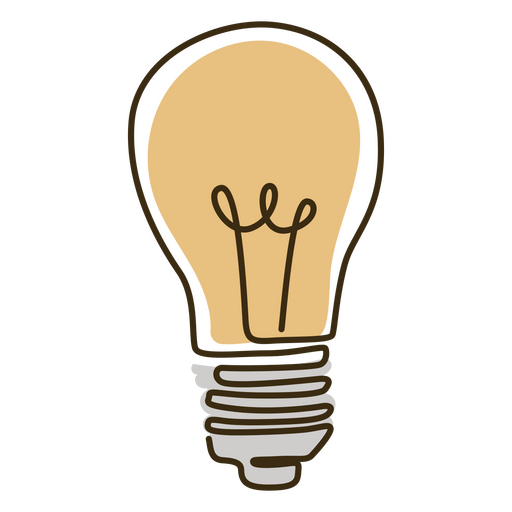 Vector Transparente PNG Y SVG De Color De Línea Continua De Bombilla