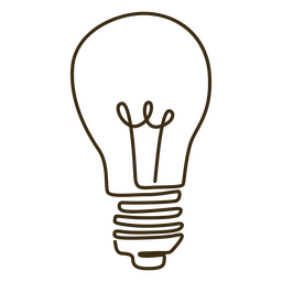 ?Continuous Line Light Bulb PNG & SVG Design For T-Shirts