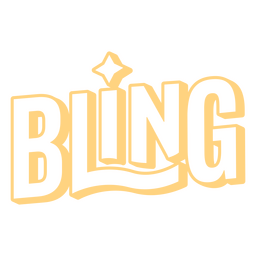Bling Word Retro Lettering PNG & SVG Design For T-Shirts