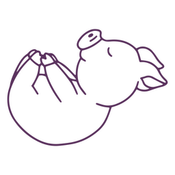 Piggy Stroke Yoga PNG & SVG Design For T-Shirts