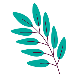 Frühling Flache Blaue Blätter Transparente PNG & SVG Vektor