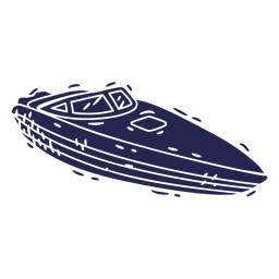 Speedboat Cut Out Detailed PNG & SVG Design For T-Shirts