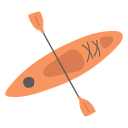 Kayak Flat Zenithal PNG & SVG Design For T-Shirts