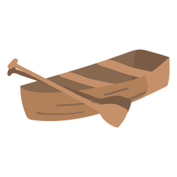 Diseño PNG Y SVG De Transporte Plano En Canoa Para Camisetas