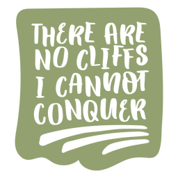 Positive Affirmations Cut Out Quote Conquer Transparent PNG & SVG Vector