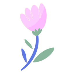 Diseño PNG Y SVG De Bebé Flor Rosa Y Azul Para Camisetas