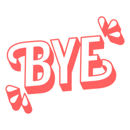Bye Stylized Outlined Word PNG & SVG Design For T-Shirts