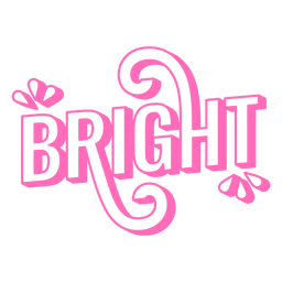 Bright Stylized Outlined Word PNG & SVG Design For T-Shirts