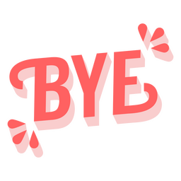 Bye Stylized Word PNG & SVG Design For T-Shirts